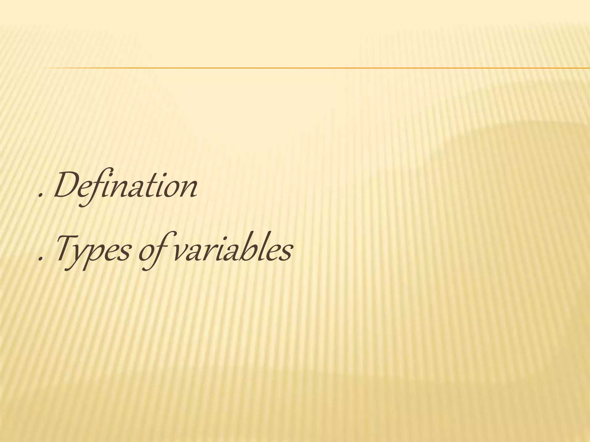 Types of Variables | PPT