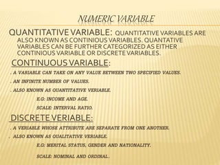 Types of Variables | PPT