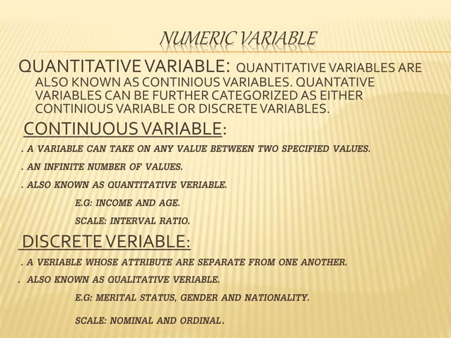 Types of Variables | PPT