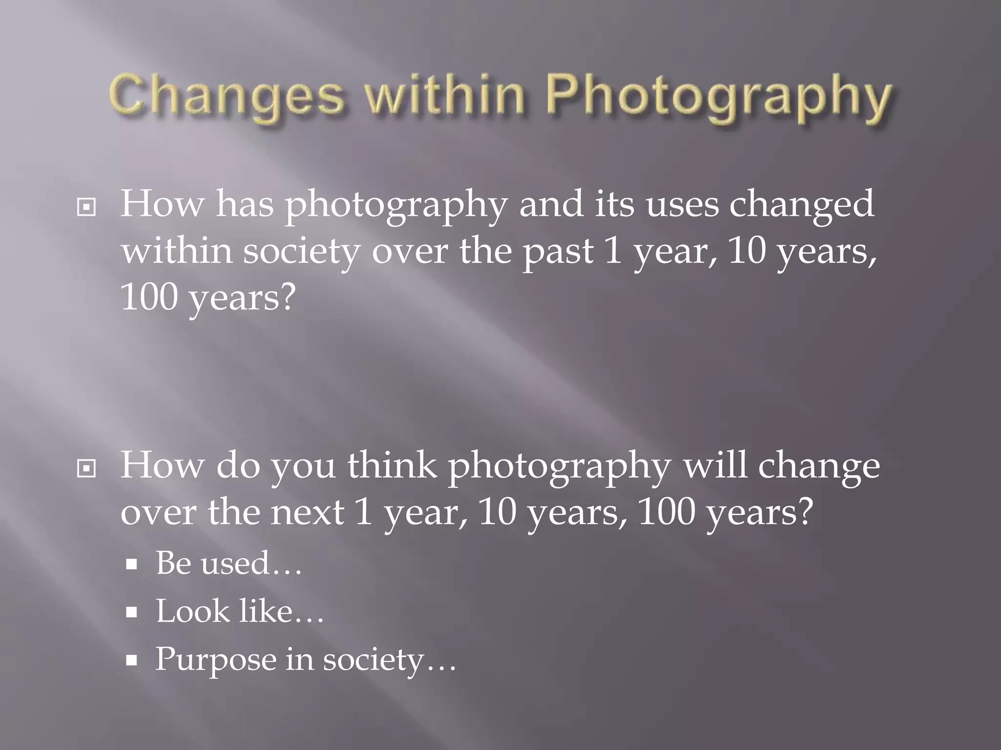 Intro to Photography | PPT