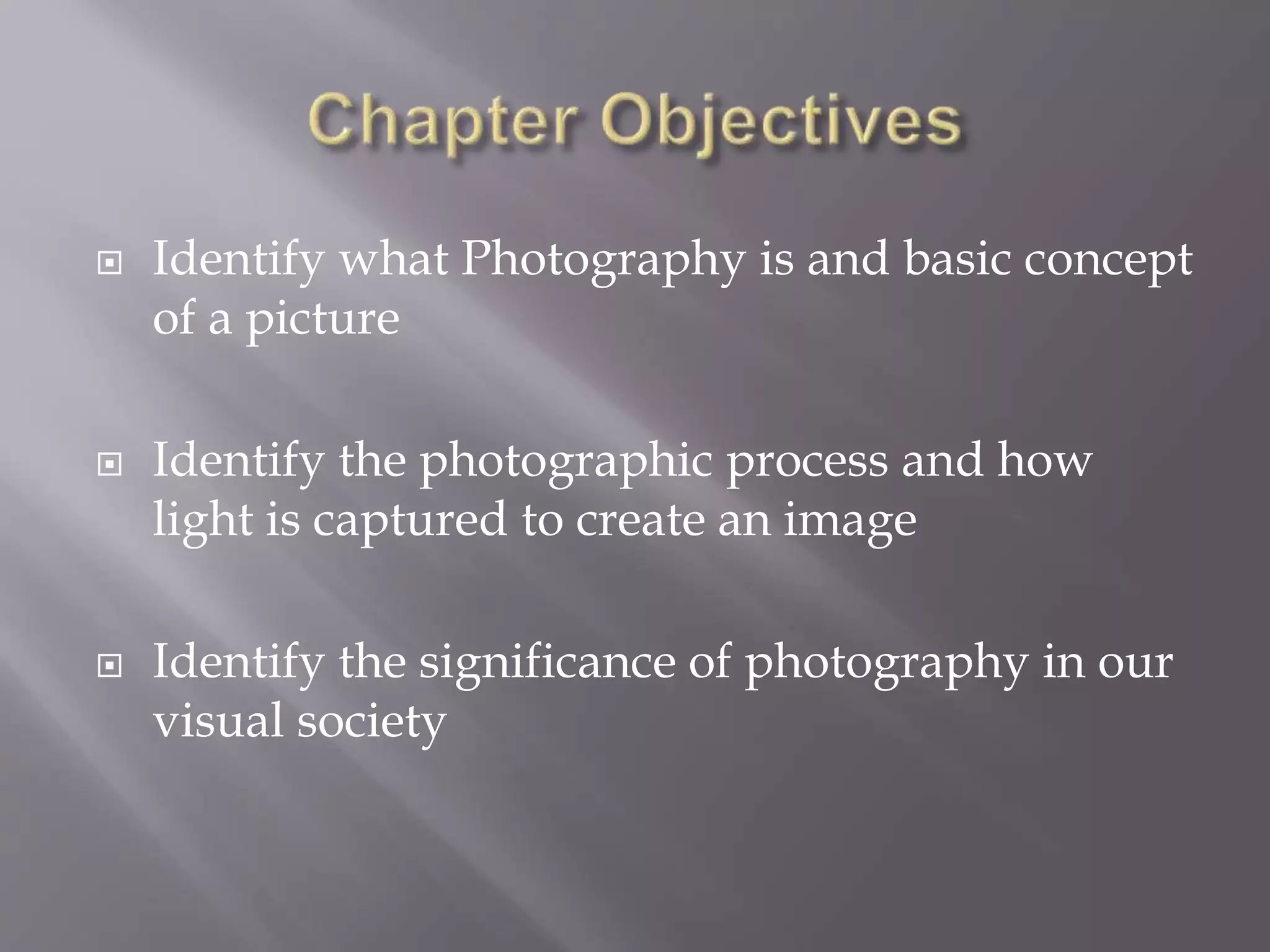 Intro to Photography | PPT