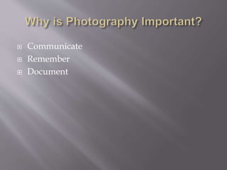 Intro to Photography | PPT
