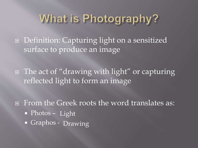 Intro to Photography | PPT