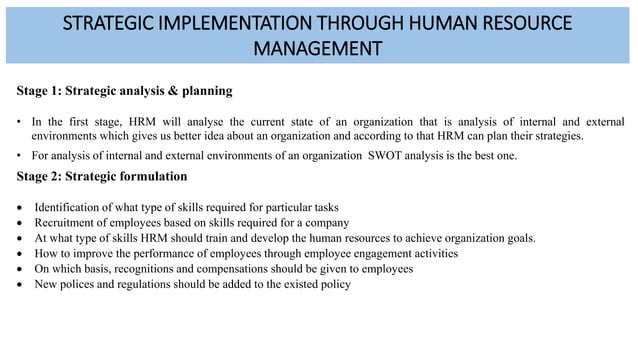 620017 vishnupriya-strategic implementation through hrm | PPT