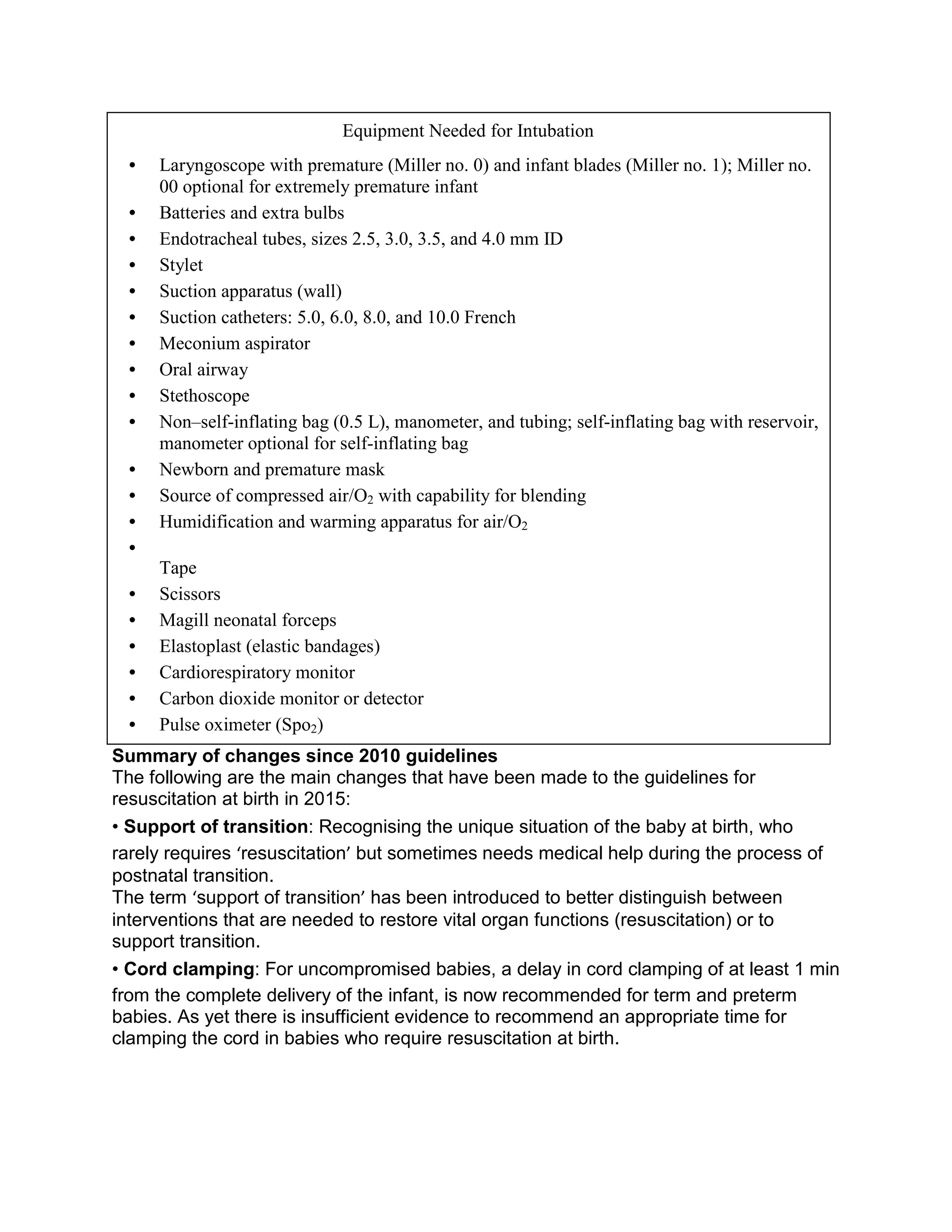 Neonatal Resuscitation Program (NRP) 2010 | PDF