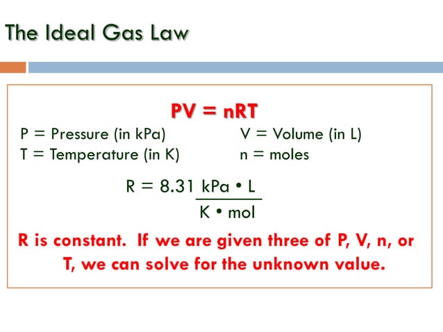 Ideal gases presentation for chemistry and school | PDF