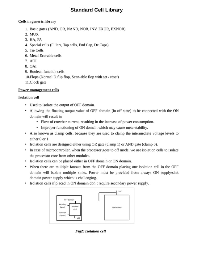 Physical Design Flow - Standard Cells and Special Cells | PDF