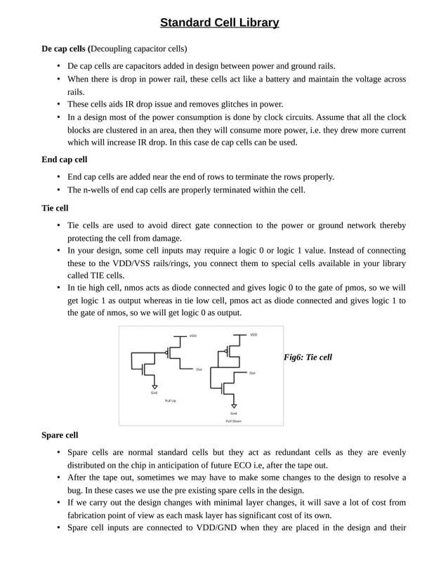 Physical Design Flow - Standard Cells and Special Cells | PDF
