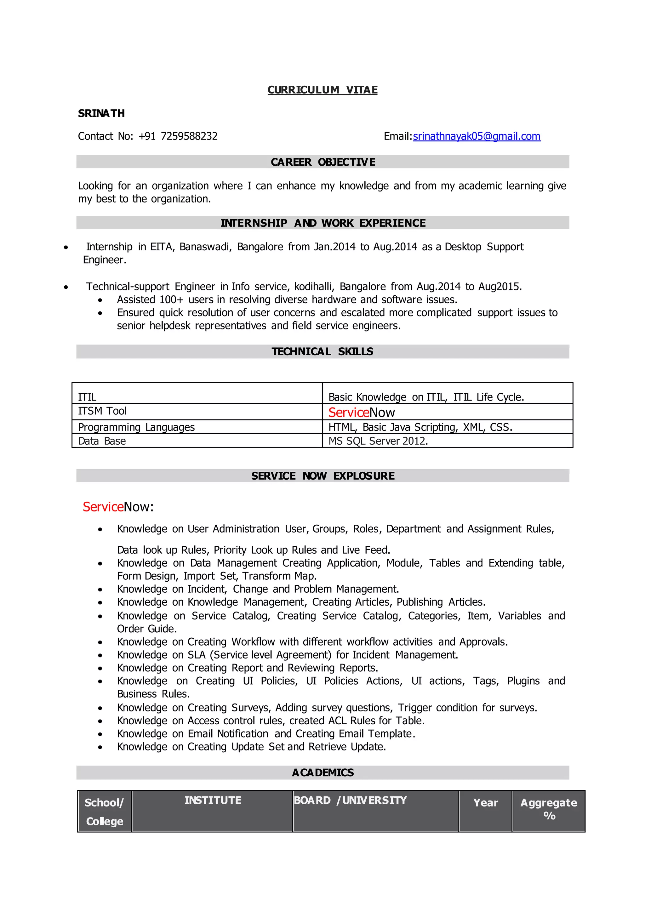 Srinath Resume | DOCX