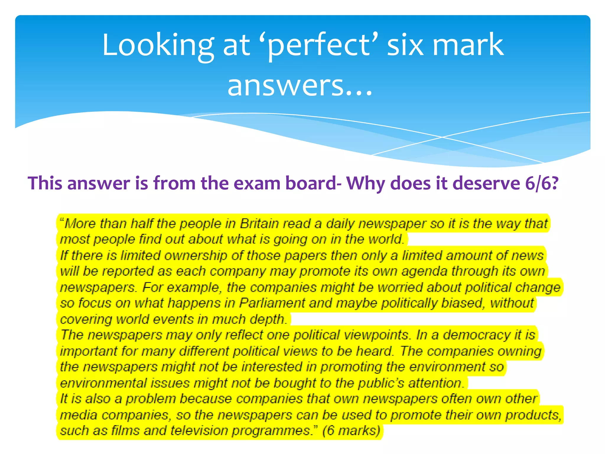 OCR GCSE Citizenship- 6 mark questions | PPTX
