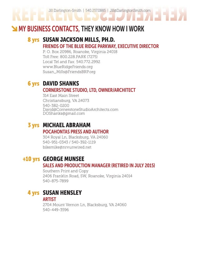 Jill Darlington-Smith-References | PDF