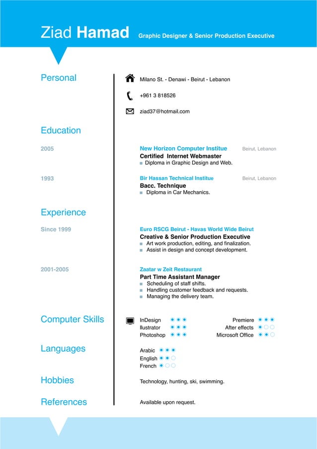 Ziad Hamad (CV) 2015 1 | PDF | Technology & Computing