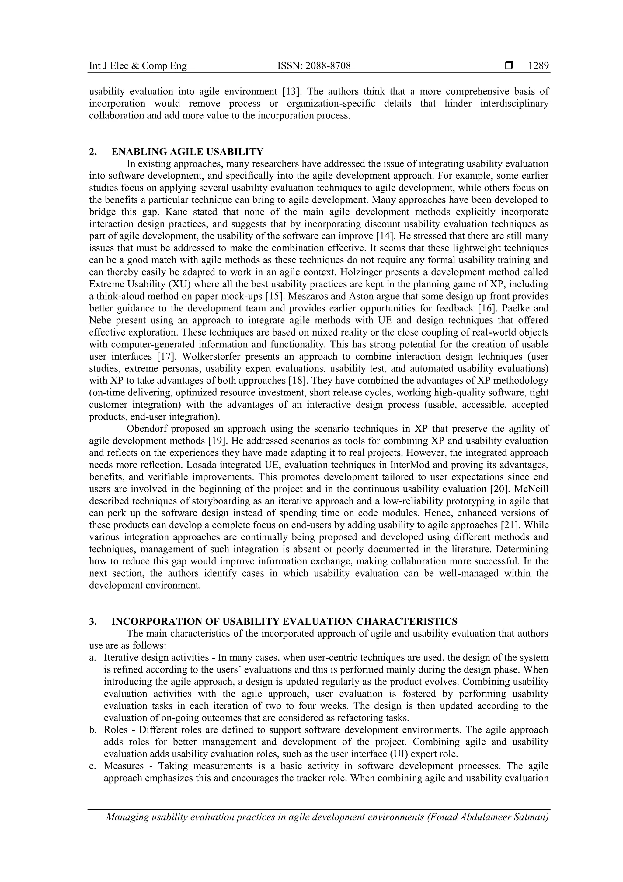 Managing usability evaluation practices in agile development environments | PDF