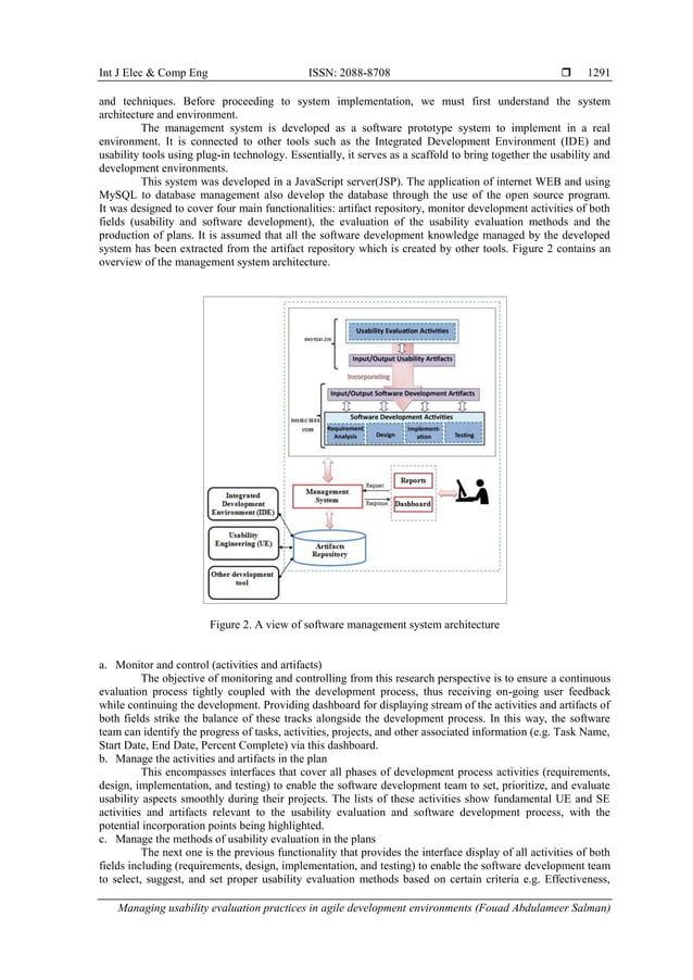 Managing Usability Evaluation Practices In Agile Development
