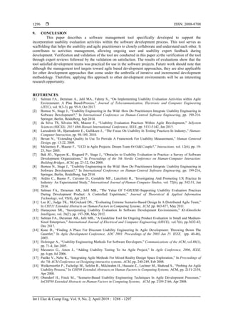 Managing usability evaluation practices in agile development environments | PDF