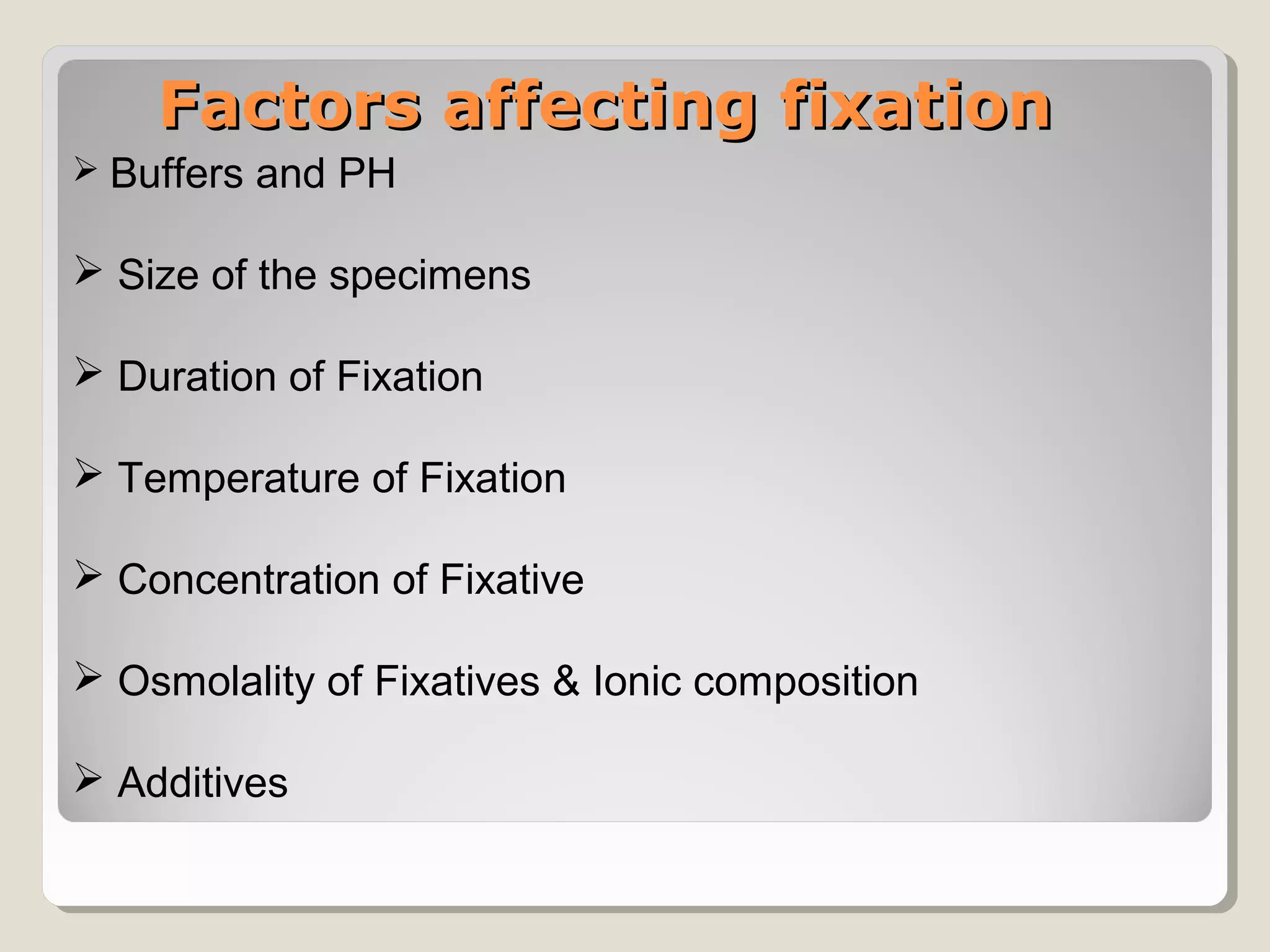 Fixatives in Histopathology | PPT