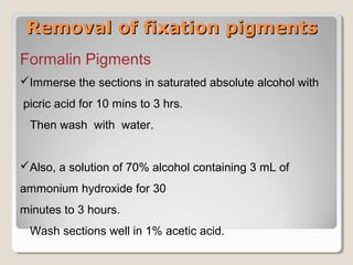 Fixatives in Histopathology | PPT