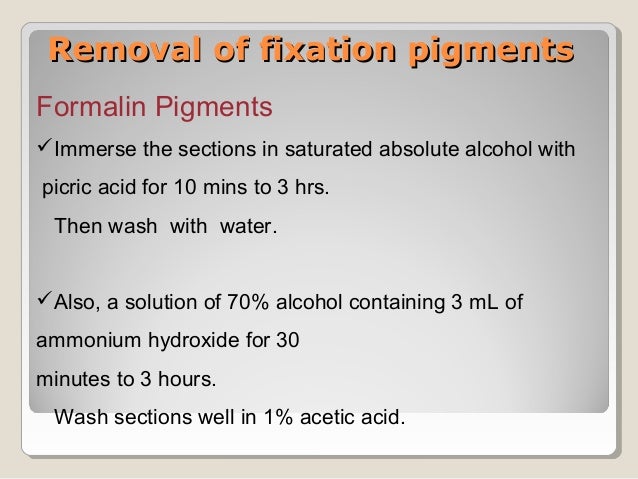 Fixatives in Histopathology