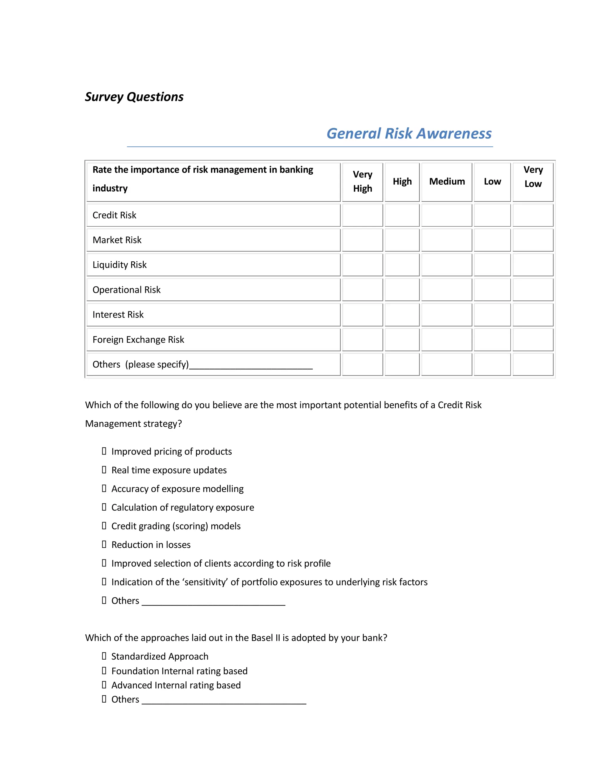 62128050 questionnaire-on-credit-risk-management | PDF