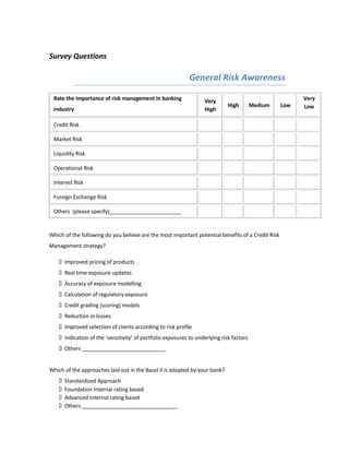 62128050 questionnaire-on-credit-risk-management | PDF