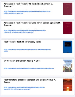 Advances in Heat Transfer 42 1st Edition Young I. Cho And George A ...