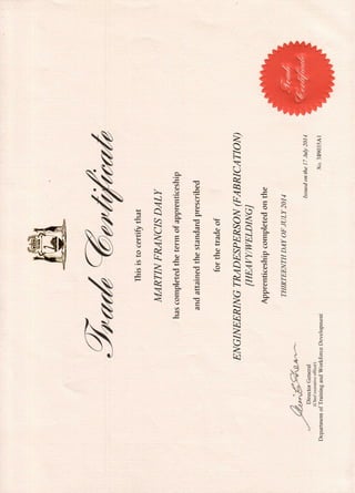 Australian Trade Certificate | PDF