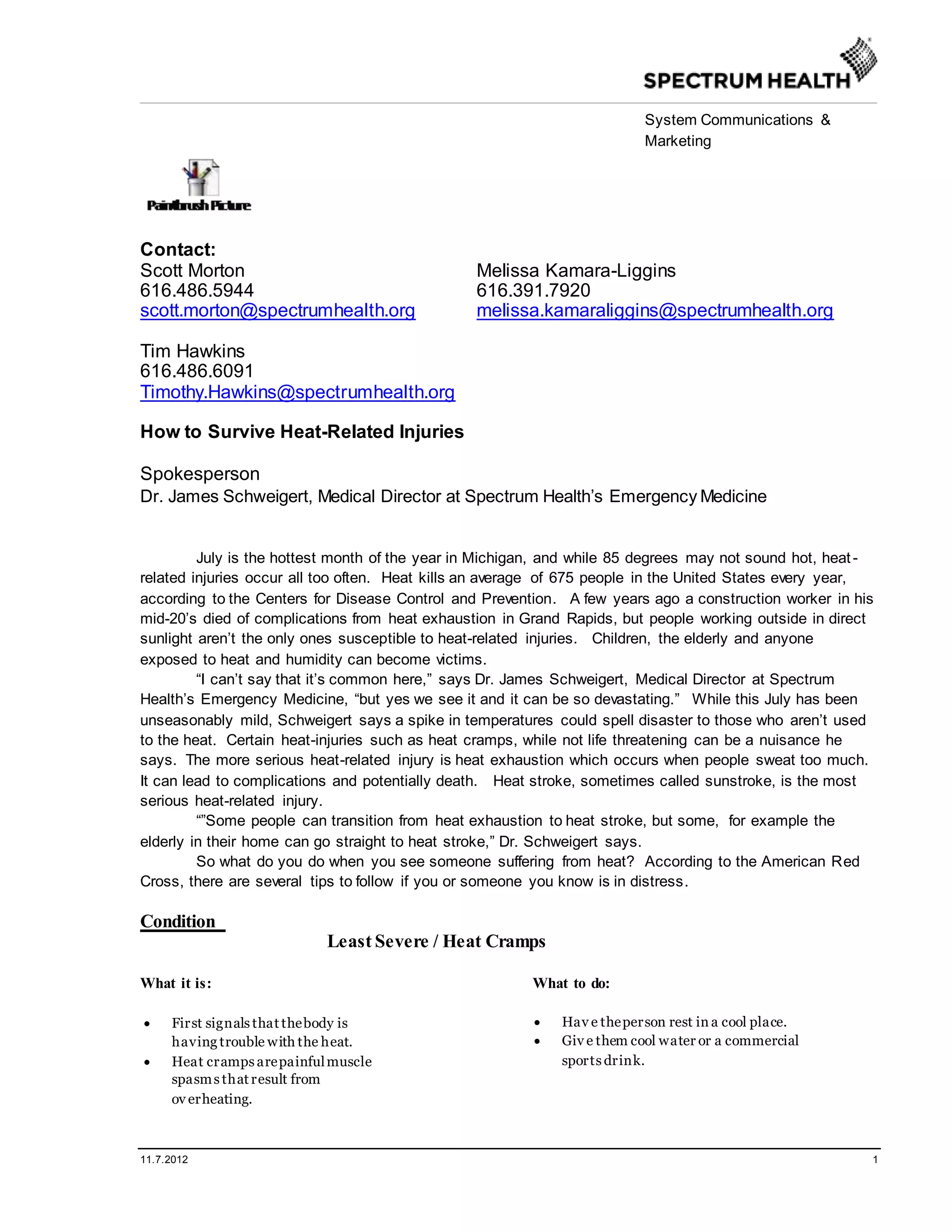 Heat-Related Injury Pitch Final (printable) | PDF