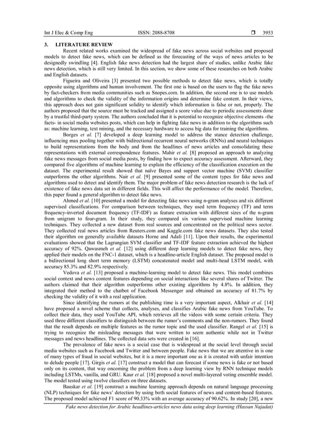 Fake news detection for Arabic headlines-articles news data using deep ...