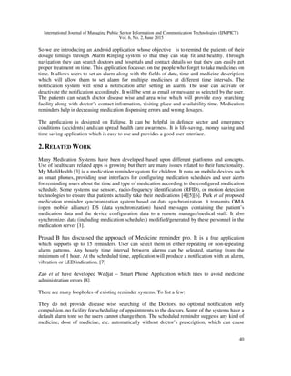 MEDICATION REMINDER AND HEALTHCARE – AN ANDROID APPLICATION | PDF