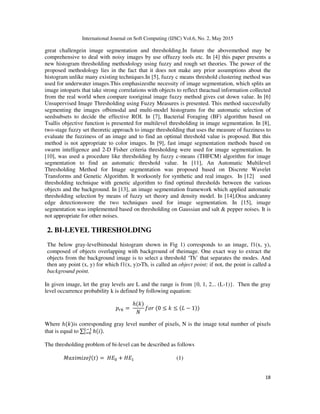 Fuzzy Entropy Based Optimal Thresholding Technique for Image Enhancement | PDF