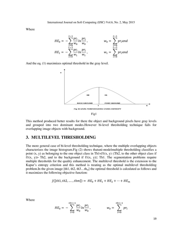 Fuzzy Entropy Based Optimal Thresholding Technique for Image Enhancement | PDF