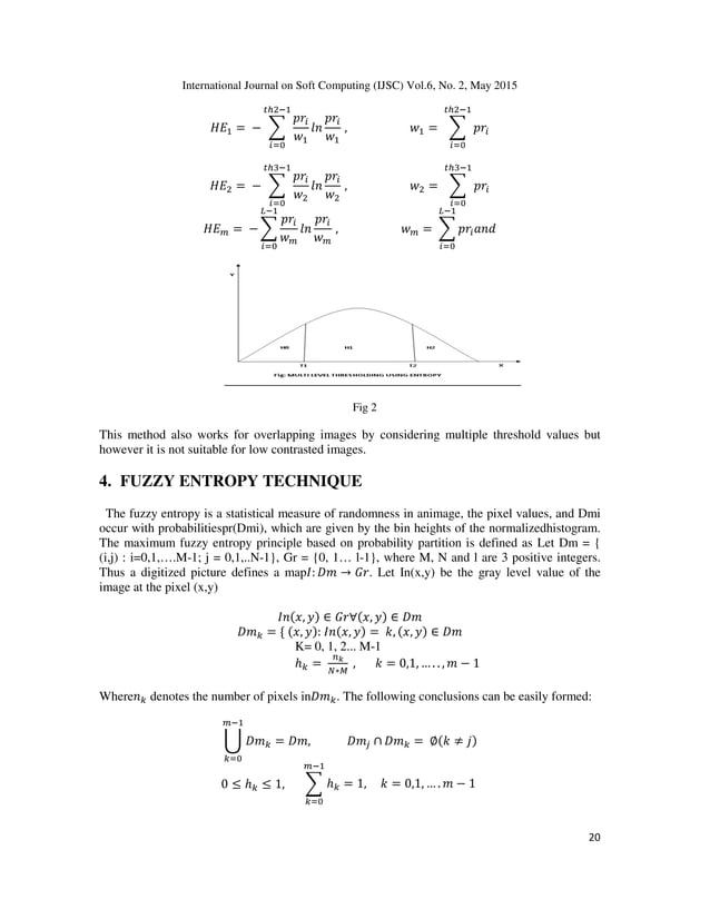 Fuzzy Entropy Based Optimal Thresholding Technique for Image Enhancement | PDF