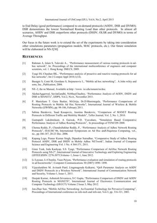 PERFORMANCE COMPARISON OF ROUTING PROTOCOLS IN MOBILE AD HOC NETWORKS | PDF