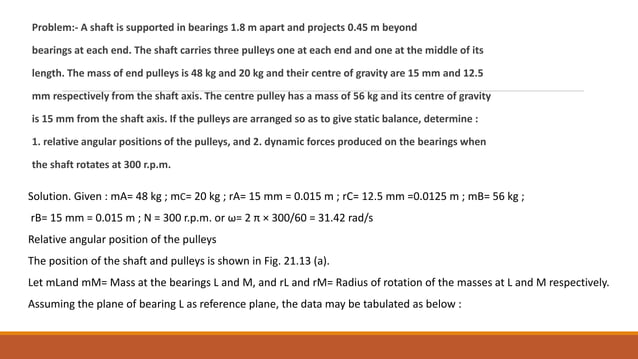Static and Dynamics balancing | PPTX