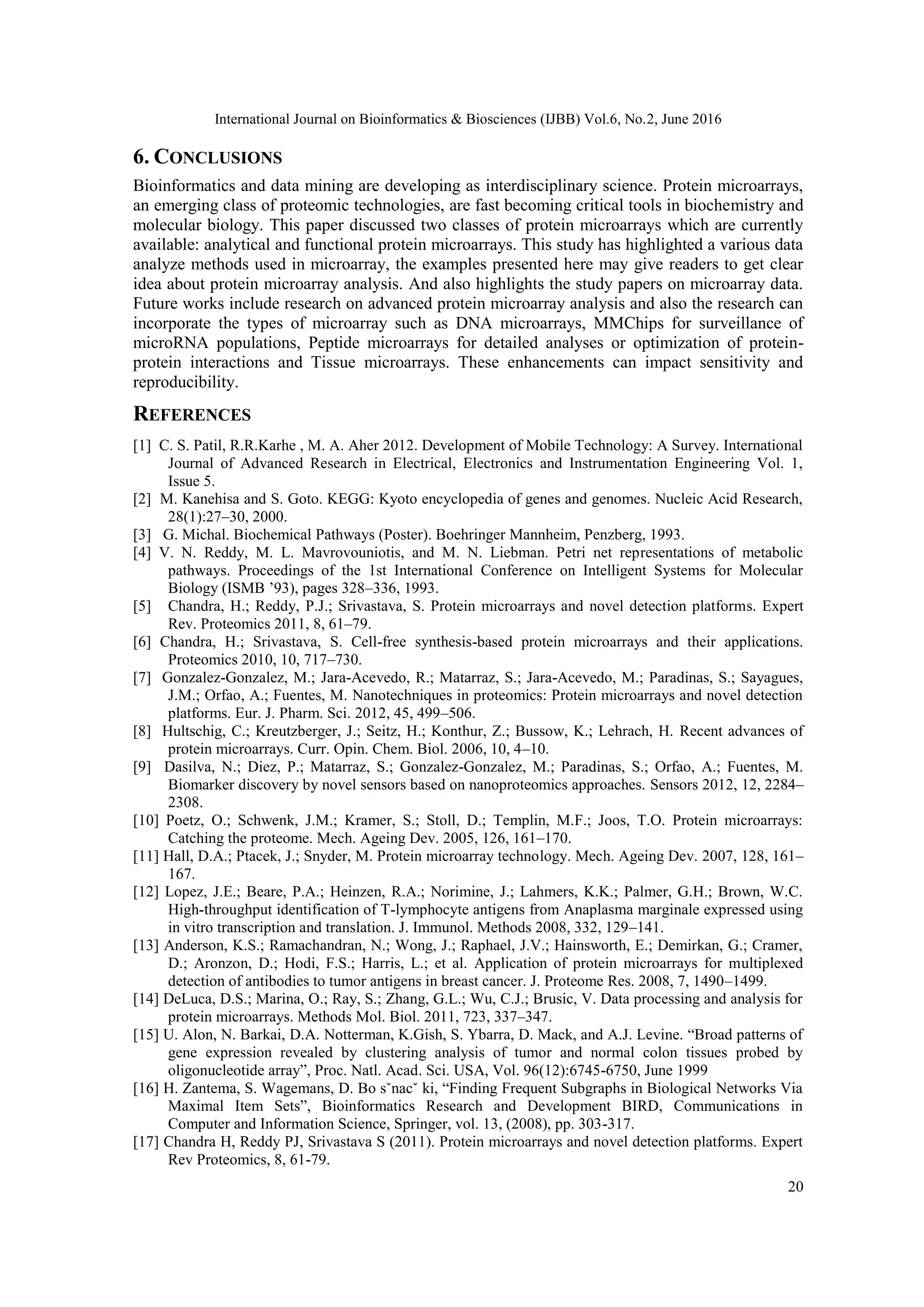 Analysis Of Protein Microarray Data Using Data Mining Pdf