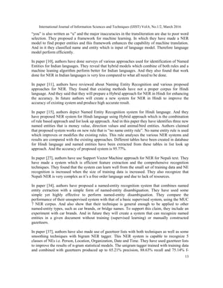 STUDY OF NAMED ENTITY RECOGNITION FOR INDIAN LANGUAGES | PDF | Databases | Computer Software and ...