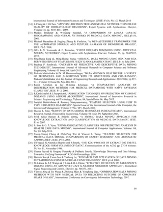 SURVEY OF DATA MINING TECHNIQUES USED IN HEALTHCARE DOMAIN | PDF