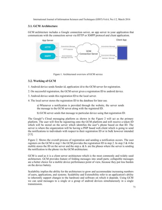 GOOGLE CLOUD MESSAGING (GCM): A LIGHT WEIGHT COMMUNICATION MECHANISM BETWEEN CLIENT AND SERVER ...