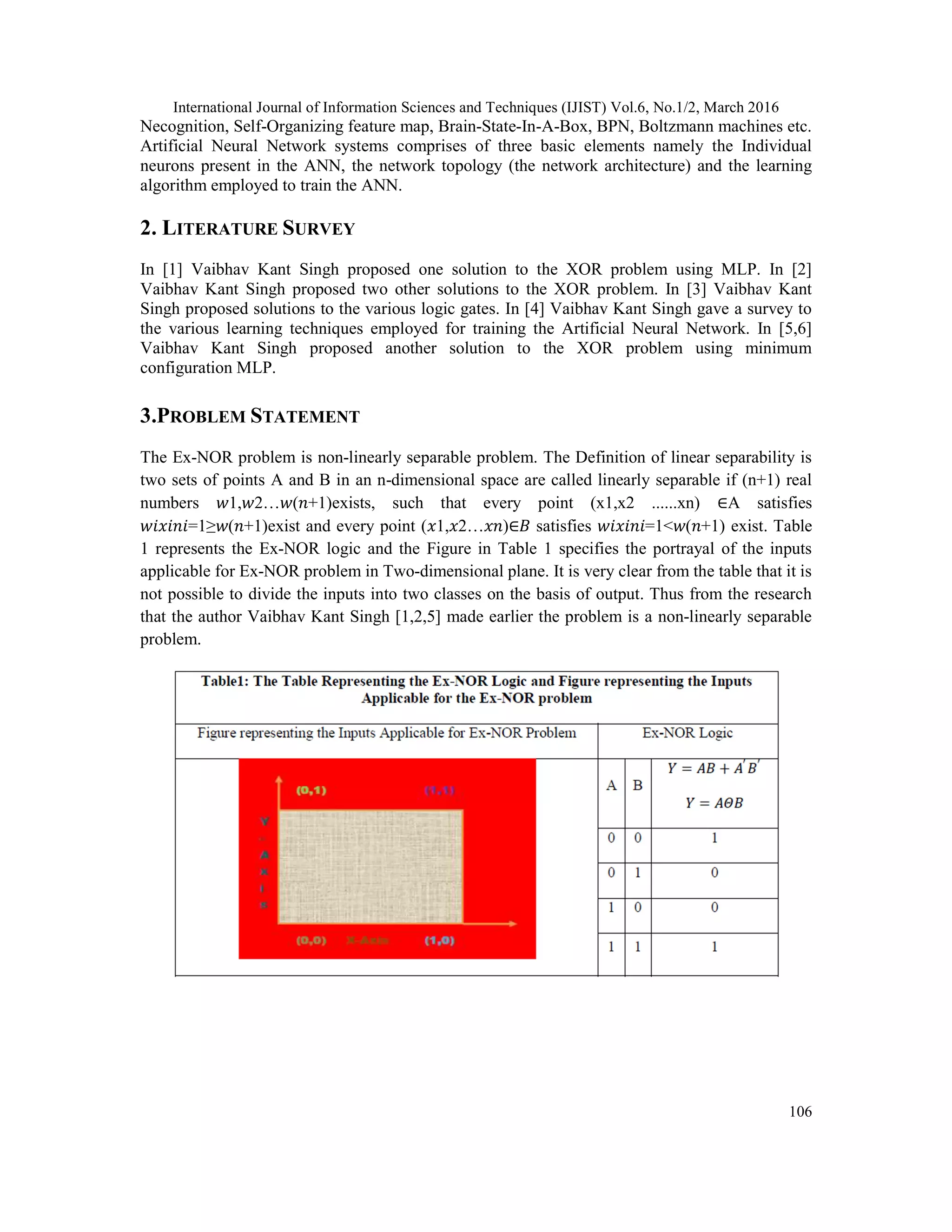 MATHEMATICAL EXPLANATION TO SOLUTION FOR EX-NOR PROBLEM USING MLFFN | PDF | Computing ...