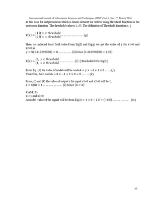MATHEMATICAL EXPLANATION TO SOLUTION FOR EX-NOR PROBLEM USING MLFFN | PDF