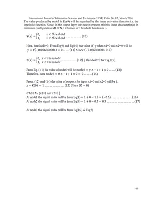 MATHEMATICAL EXPLANATION TO SOLUTION FOR EX-NOR PROBLEM USING MLFFN | PDF | Computing ...