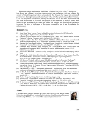 SECURE CLOUD COMPUTING MECHANISM FOR ENHANCING: MTBAC | PDF