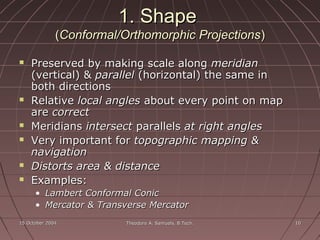 MapProjections | PPT | 3-D Graphics | Computer Software and Applications