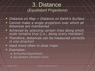 MapProjections | PPT | 3-D Graphics | Computer Software and Applications