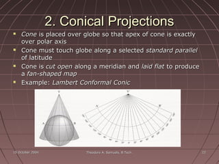 MapProjections | PPT | 3-D Graphics | Computer Software and Applications