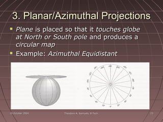MapProjections | PPT | 3-D Graphics | Computer Software and Applications