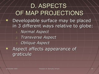 MapProjections | PPT | 3-D Graphics | Computer Software and Applications