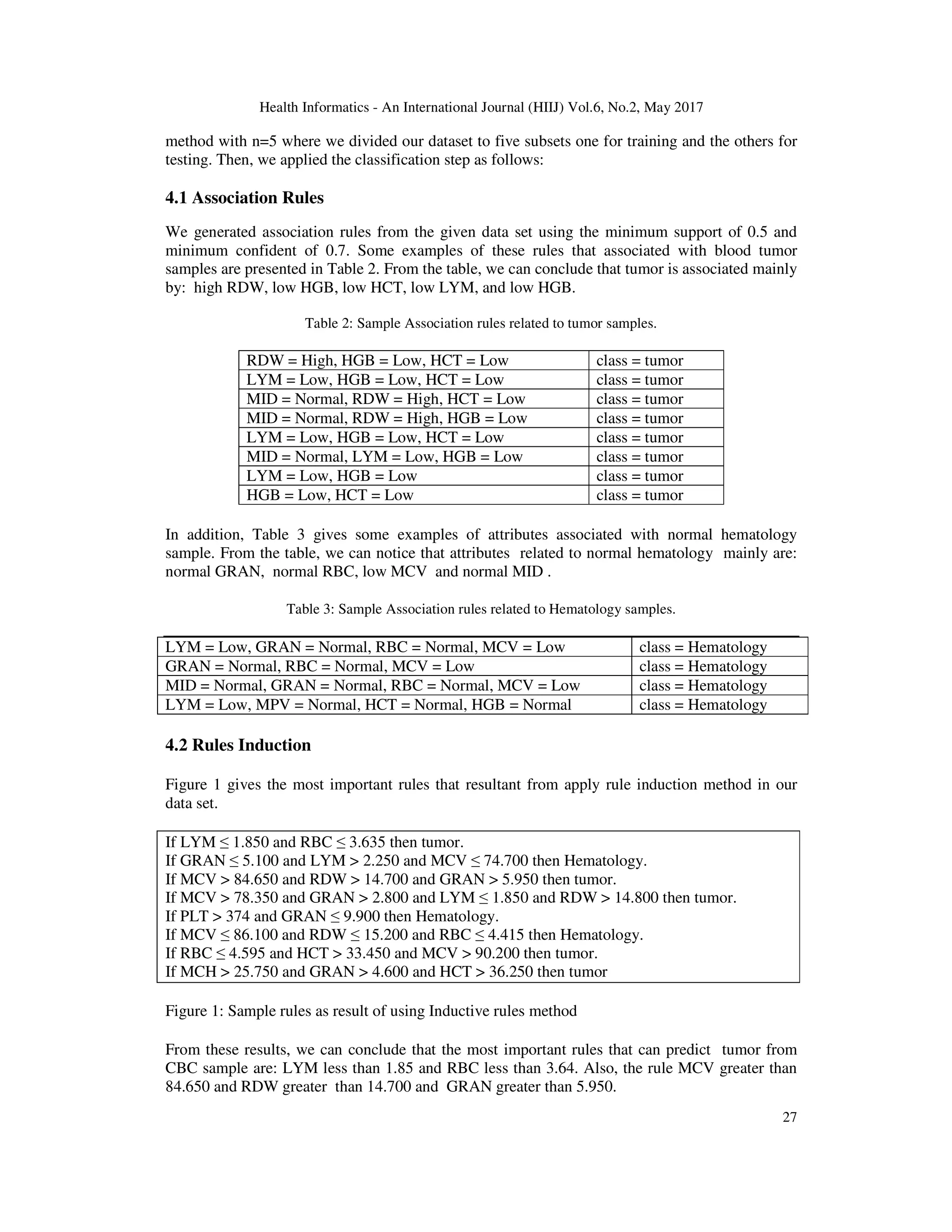BLOOD TUMOR PREDICTION USING DATA MINING TECHNIQUES | PDF