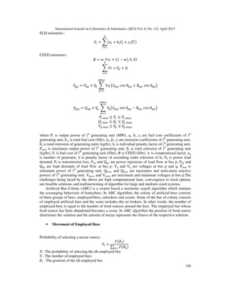 OPTIMIZATION OF COMBINED ECONOMIC EMISSION DISPATCH PROBLEM USING ARTIFICIAL BEE COLONY METHOD | PDF