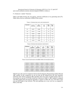 OPTIMIZATION OF COMBINED ECONOMIC EMISSION DISPATCH PROBLEM USING ARTIFICIAL BEE COLONY METHOD | PDF